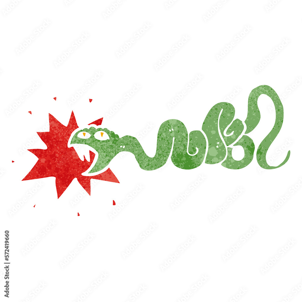 cartoon biting snake Stock Illustration | Adobe Stock