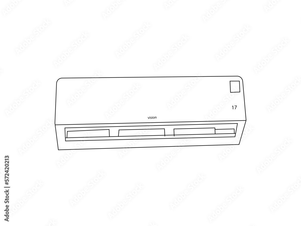 Air conditioner vector design and line art. Air conditioner vector ...