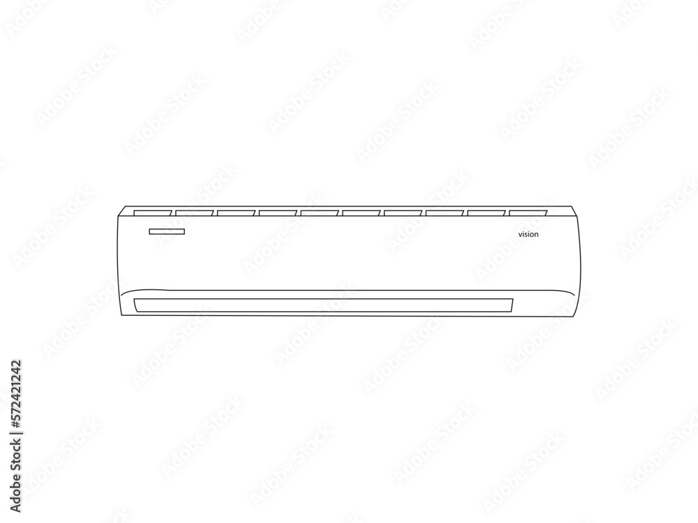 Air conditioner vector design and line art. Air conditioner vector ...