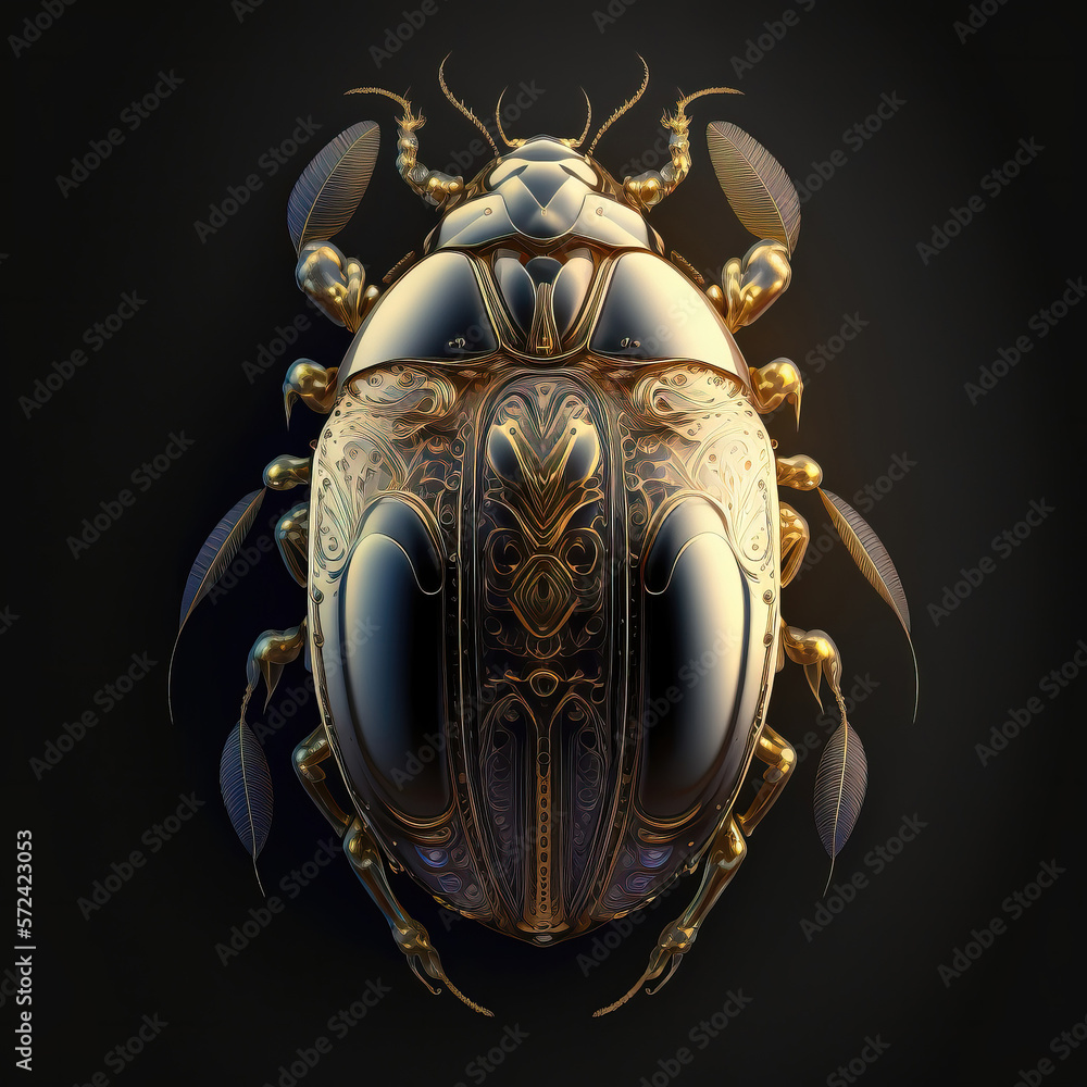 Ancient Egyptian scarab beetle. sketch art for artist creativity and ...