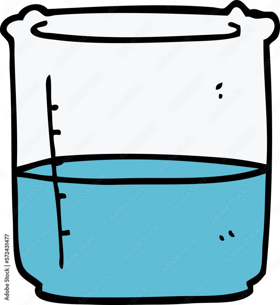 cartoon doodle science beaker Stock Illustration | Adobe Stock