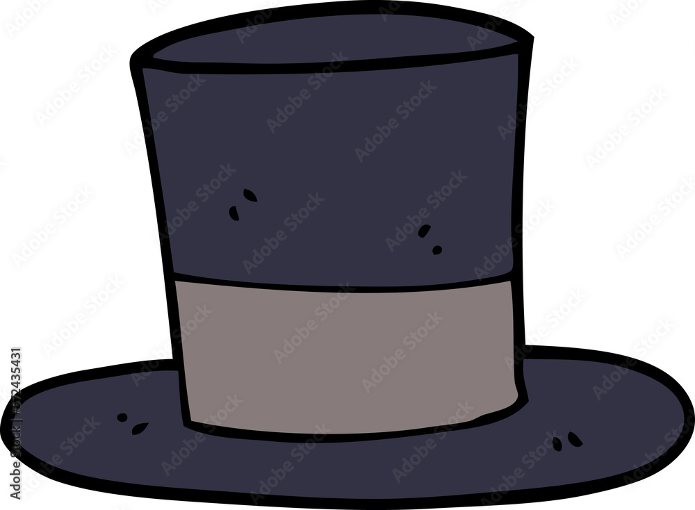 cartoon top hat Stock Illustration | Adobe Stock