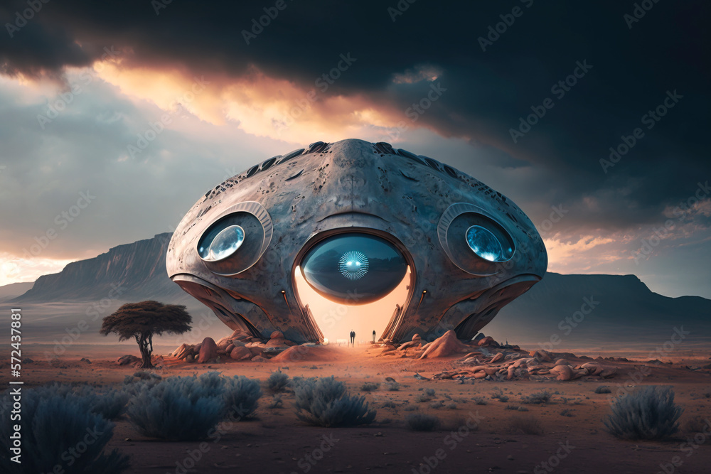 ภาพประกอบสต็อก UAP UFO, unidentified flying object, alien spacecraft ...