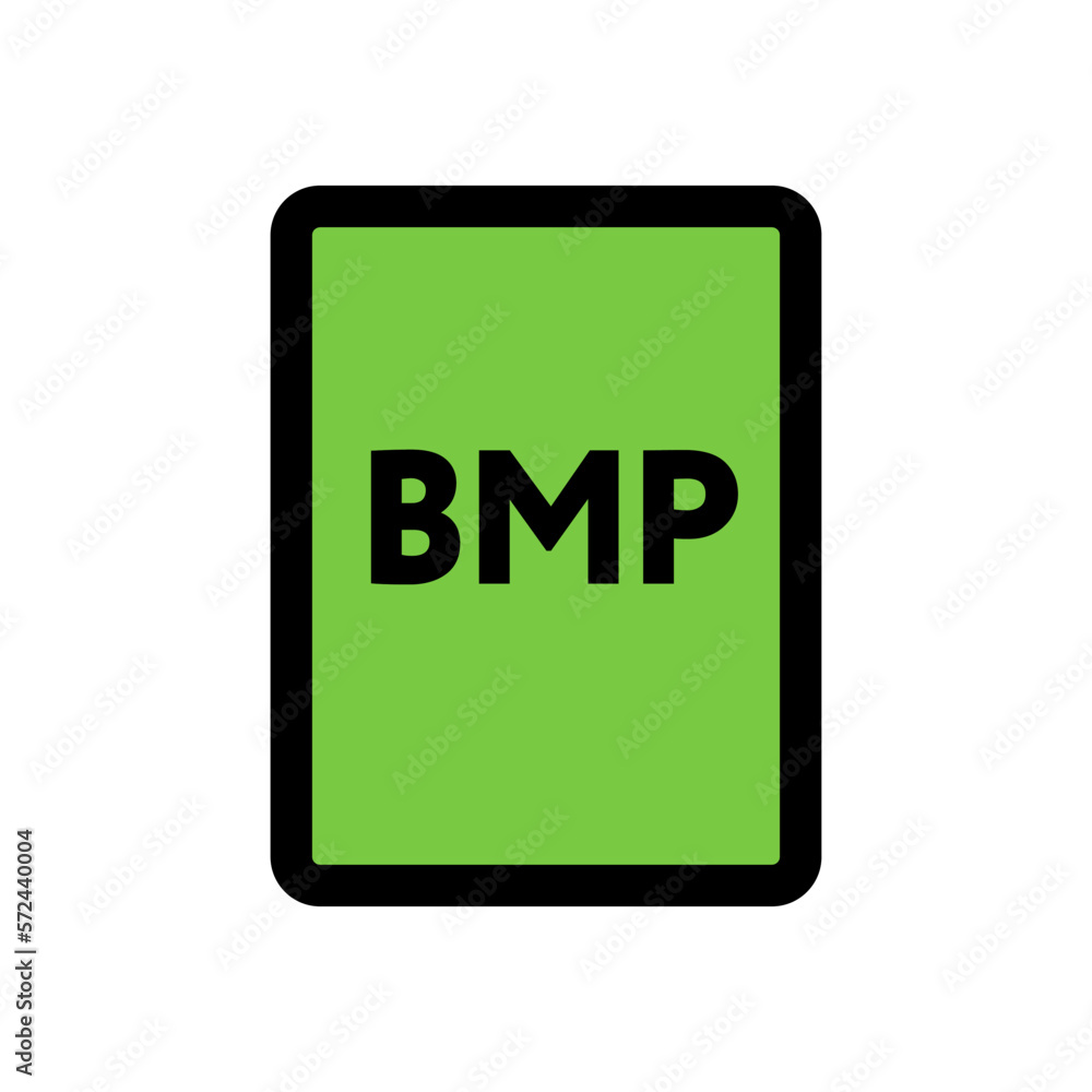 BMP file icon line isolated on white background. Black flat thin icon ...