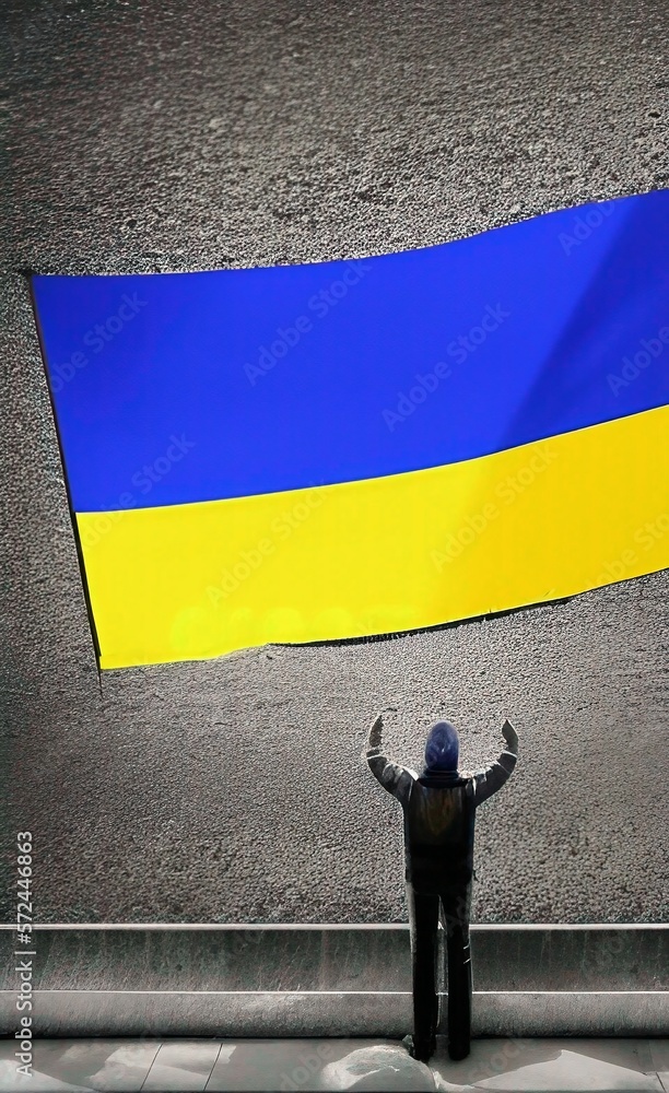 Ukraine flag. Ukraine theme background. Blue and yellow colors of the ...