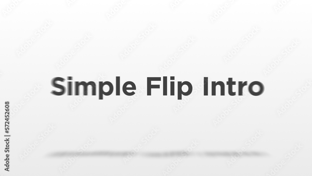 Simple Flip Text and Logo Intro Stock Template | Adobe Stock