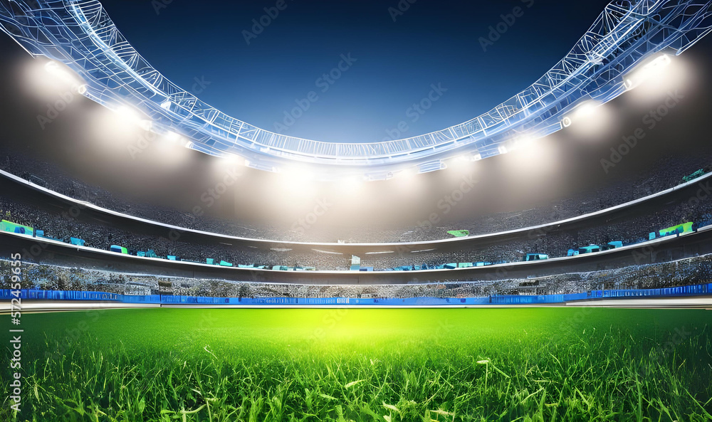 Cinematic Football stadium background with full of crowded audience ...