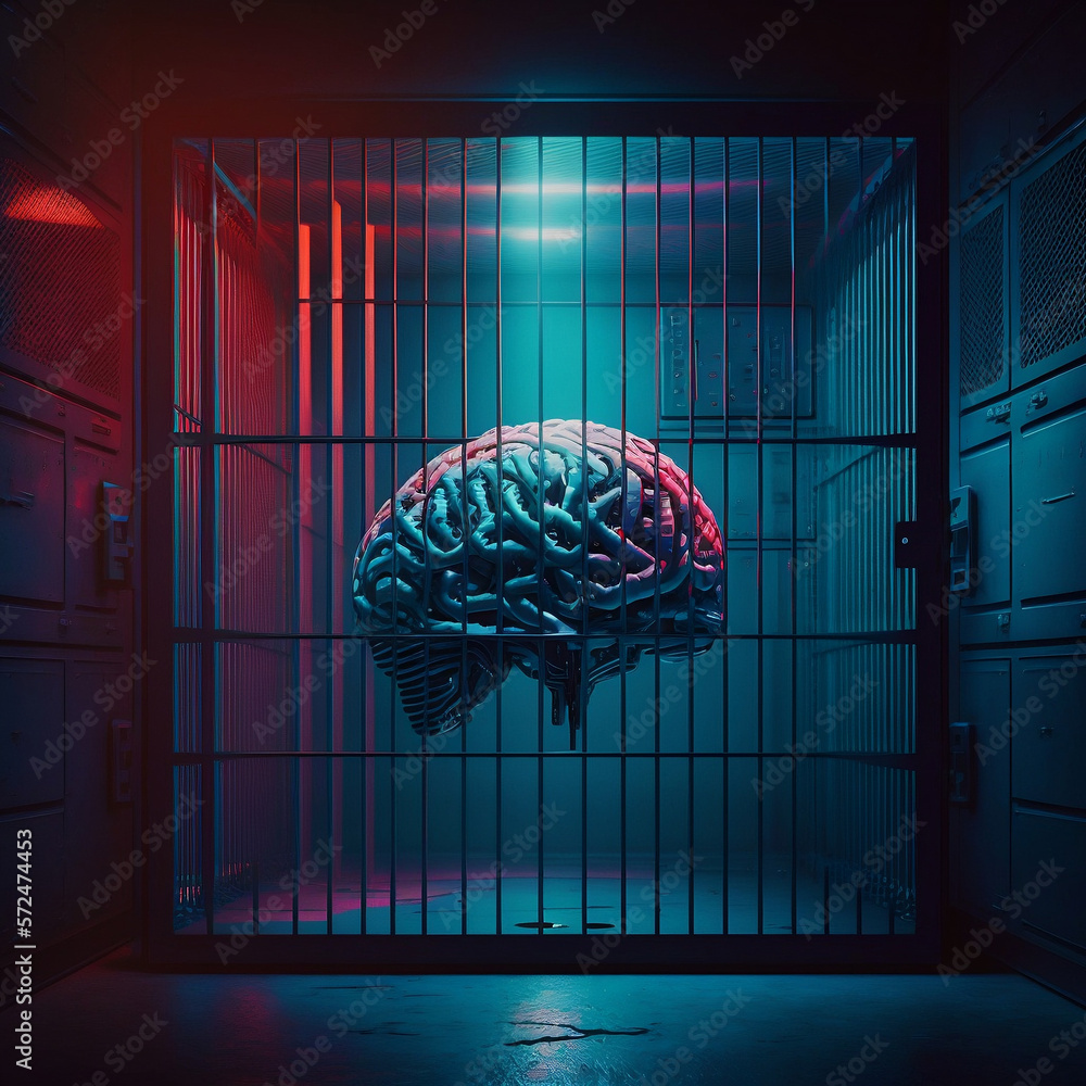 Human brain trapped inside the AI world , AI Brain Simulation ...