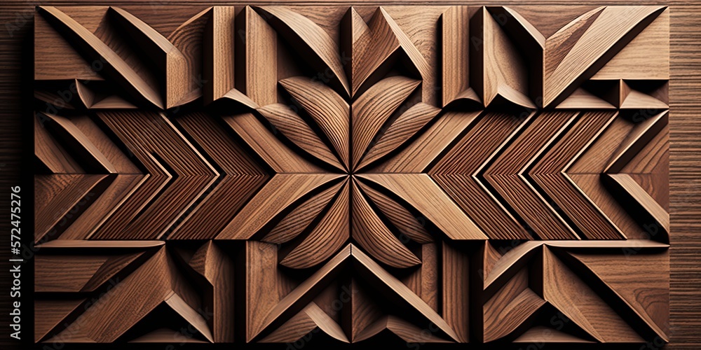 3d Wooden pattern Panel, With Wooden Background For Wall, 3d ...