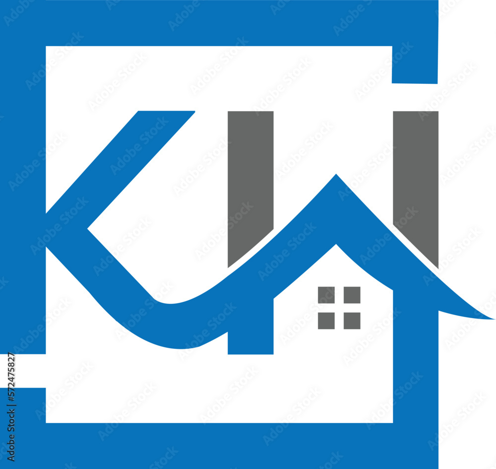KH modern home logo Stock Vector | Adobe Stock