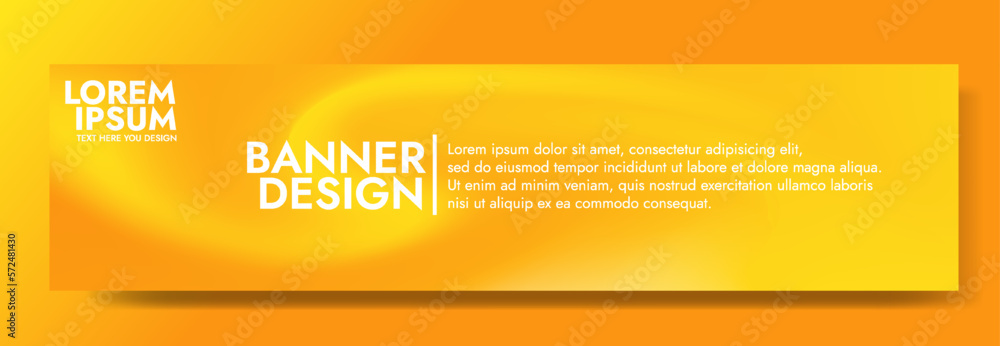 Orange Yellow Gradient Banner Template. Modern background design. fluid ...
