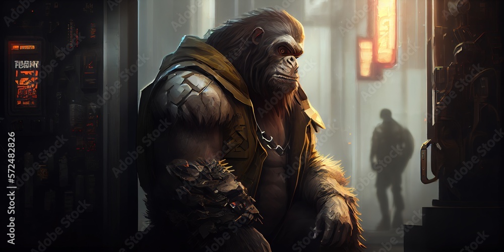 The cyberpunk ape is a symbol of rebellion, individuality, and ...