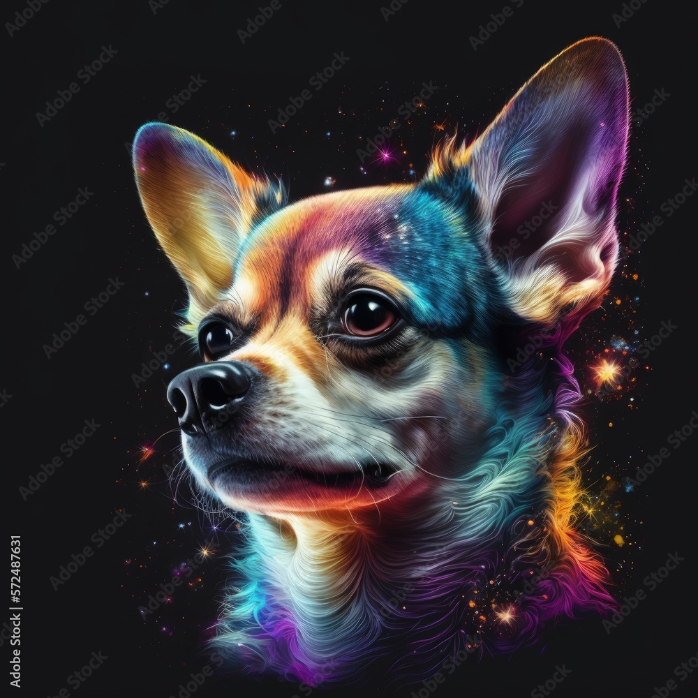 Generative AI - SpaceAnimals 069: A digital painting of a vivid color ...