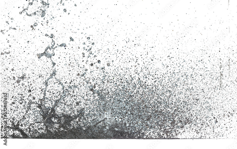 Blur Defocus Image of Water hit wall ground, explode into drop droplet ...