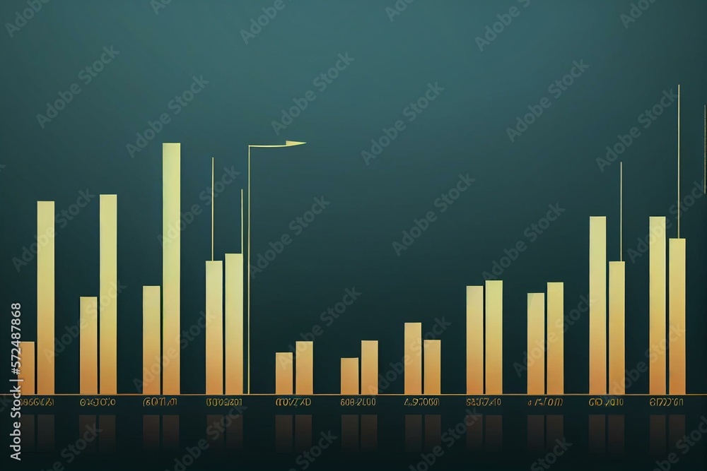 Business green graph chart of stock market investment trading profit ...