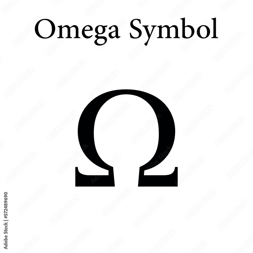 Black omega symbol icon. Ohm icon. greek alphabet letter. Vector ...