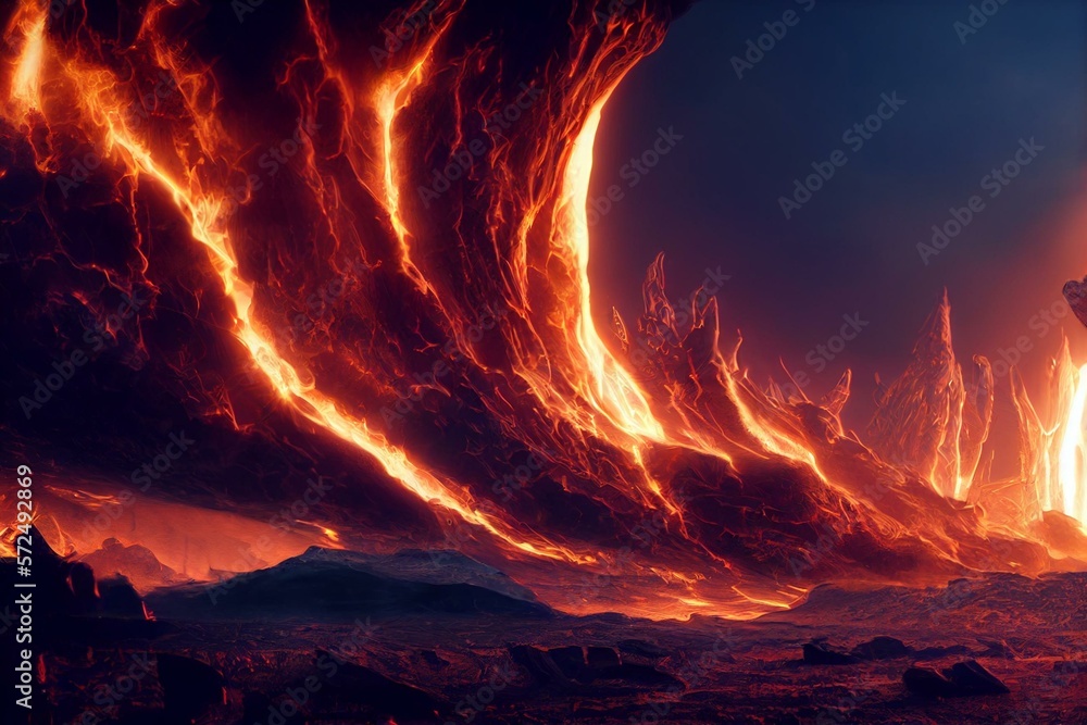 doomsday, the gates of hell, created by a neural network, Generative AI ...