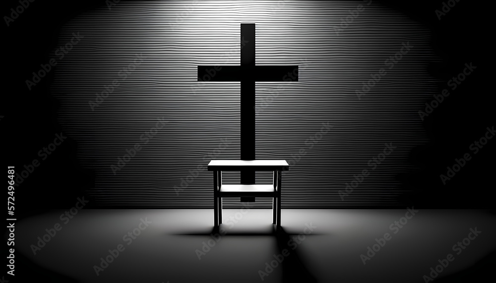 cross on the wall, good Friday background, Good Friday minimalist ...