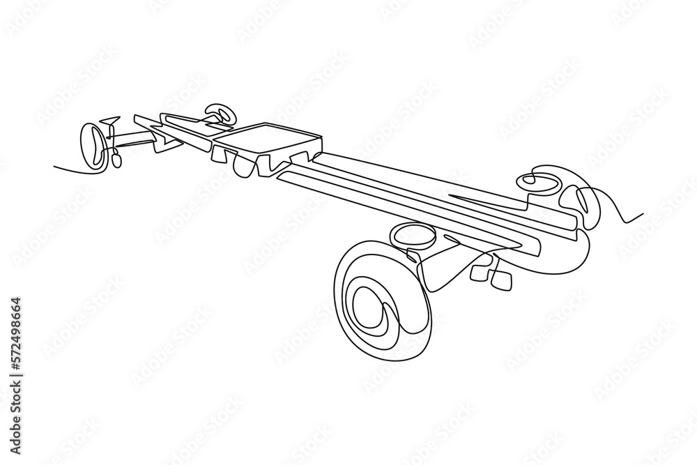 Continuous one line drawing sliders of tracking dolly system. Video ...