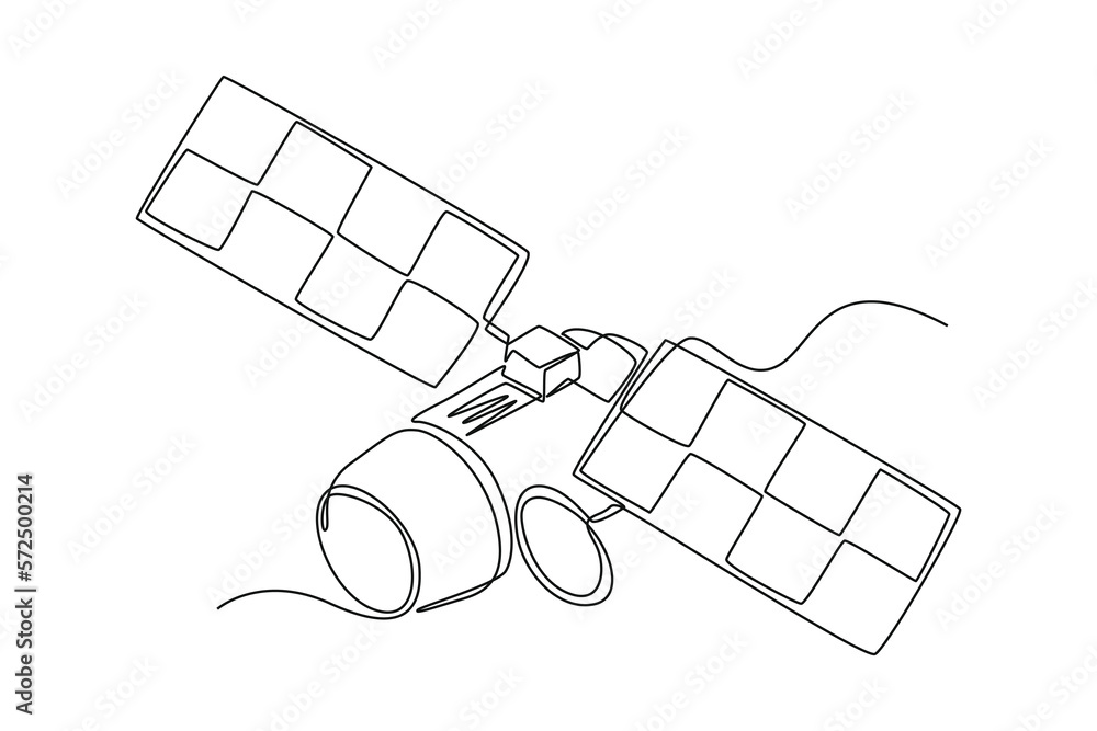 Space Satellite Drawing