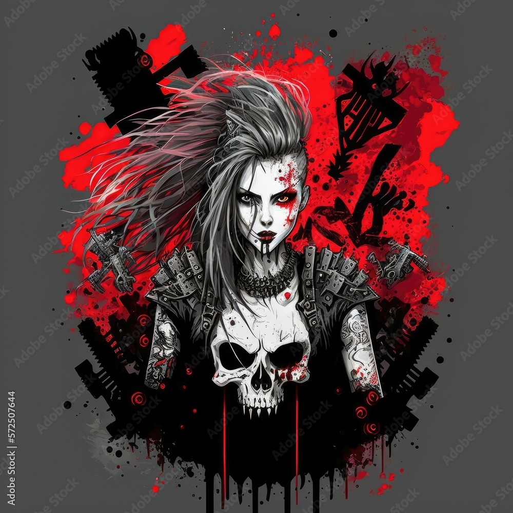 Goth Barbie Stock Illustration Adobe Stock