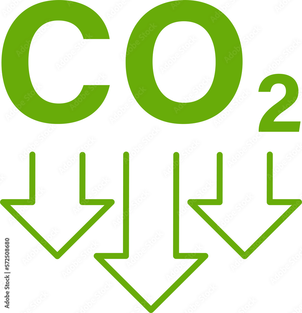 reducing CO2 emissions icon stop climate change sign for graphic design ...