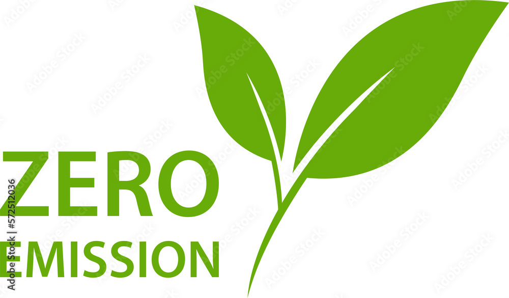 Zero emission icon CO2 neutral green sign for your web site design ...