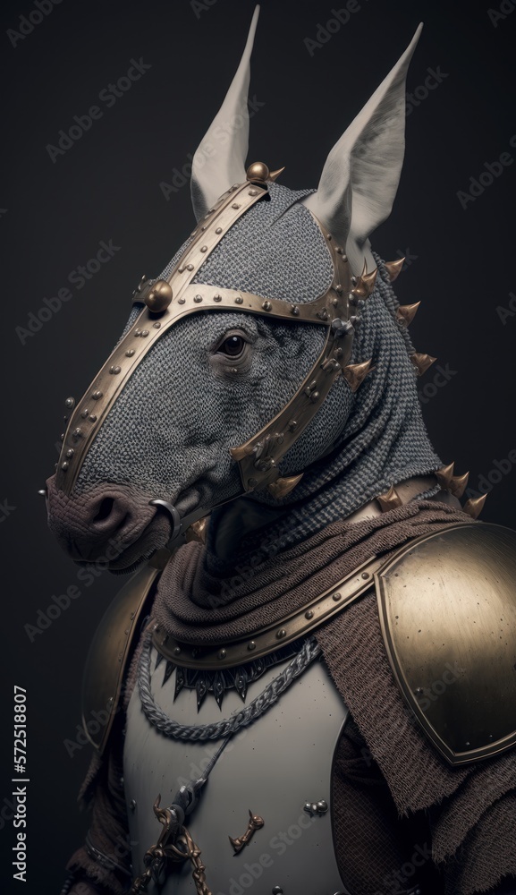 Cute Stylish and Cool Animal Aardvark Knight of the Middle Ages: Armor ...