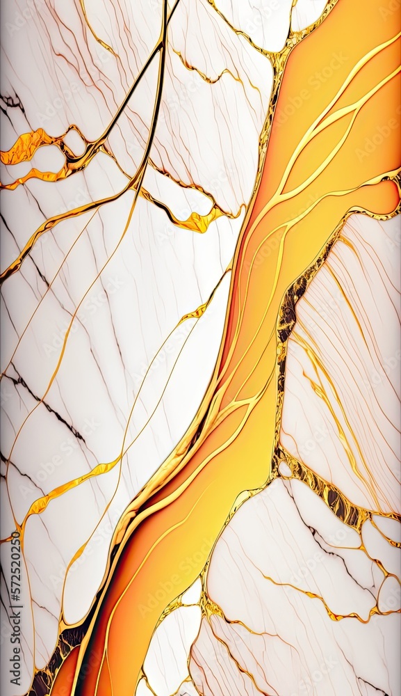 Yellow and Orange Marble Texture Stock Illustration | Adobe Stock