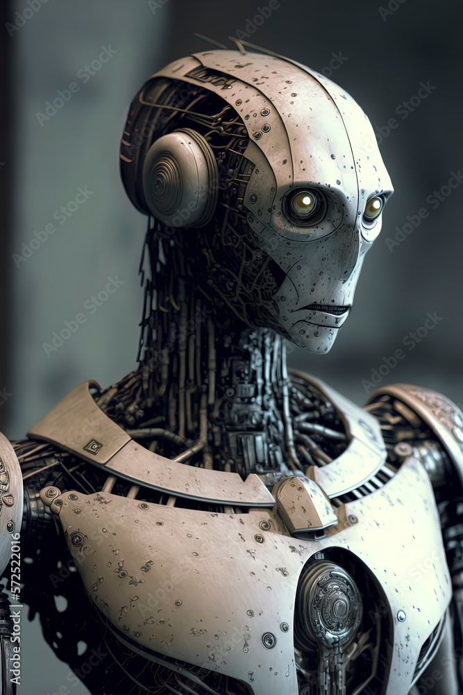 Prototype of a humanoid robot envy of human. AI-Generated Stock ...
