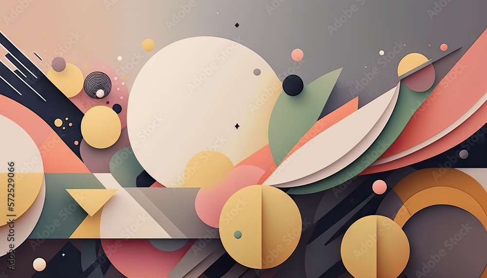 Designer Background with Overlapping shapes and Light color palette ...