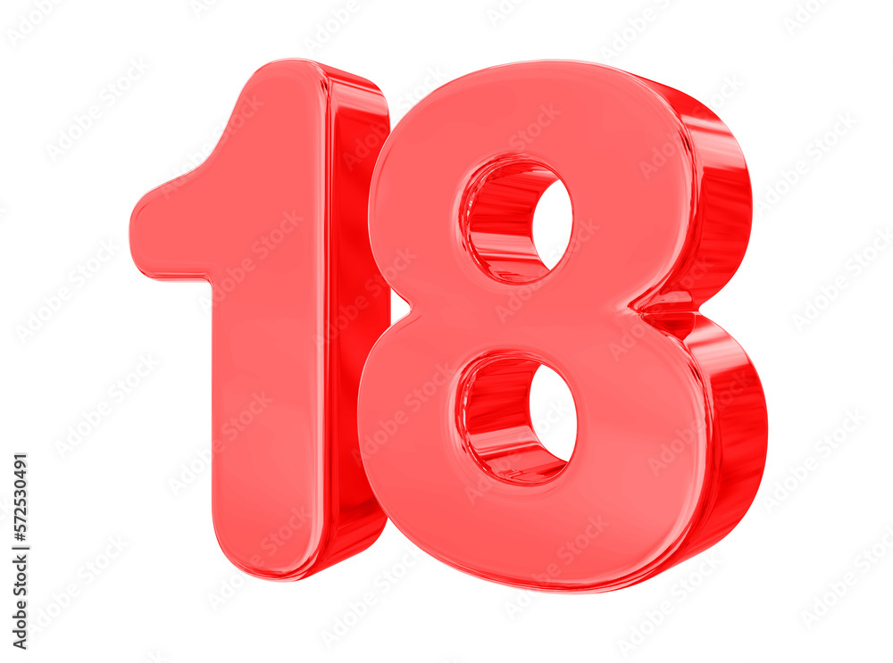 Red Number 18