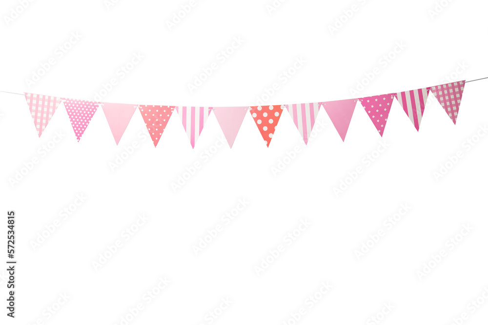 Paper Party flags cutout, Png file. Stock Illustration | Adobe Stock