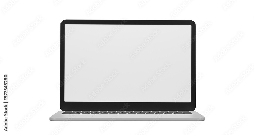Laptops mockup with blank white screen for your design isolate ...