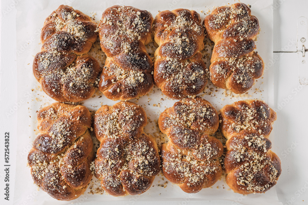 Freshly baked Mucenici: a traditional food in Romania and Moldova ...