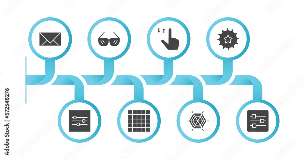 editable filled icons with infographic template. infographic for web ...