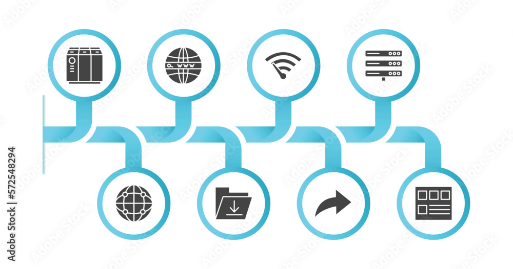 editable filled icons with infographic template. infographic for web ...