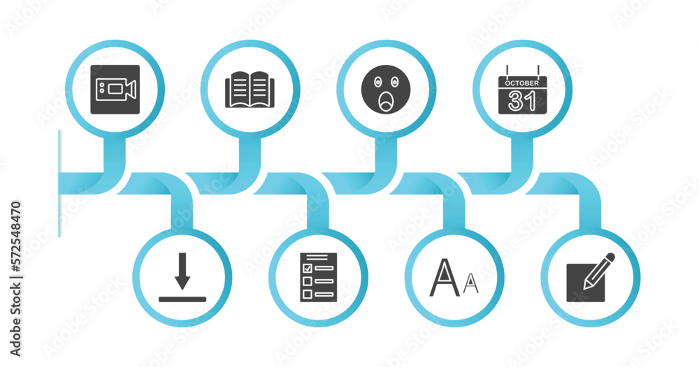 editable filled icons with infographic template. infographic for user ...