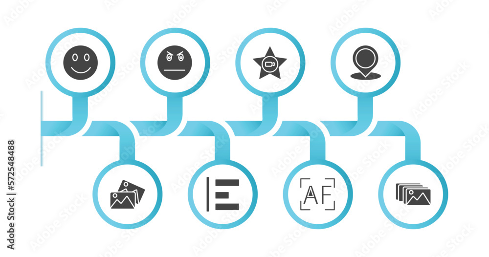 editable filled icons with infographic template. infographic for user ...