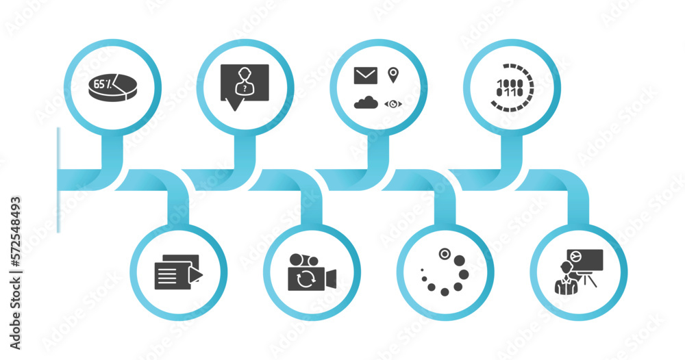 editable filled icons with infographic template. infographic for user ...