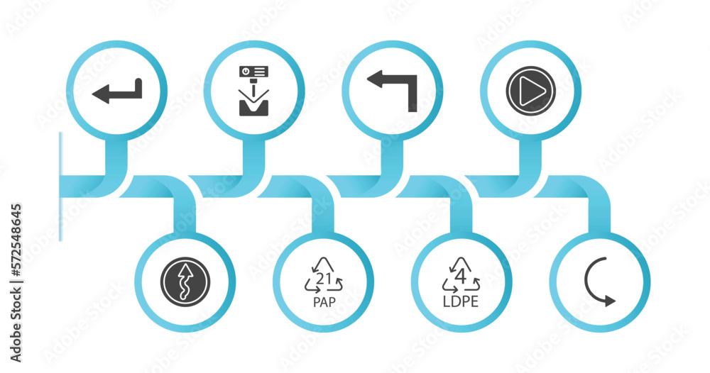 editable filled icons with infographic template. infographic for user interface concept ...