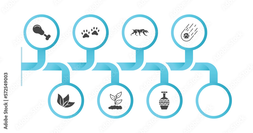 Vektorová grafika „editable filled icons with infographic template ...