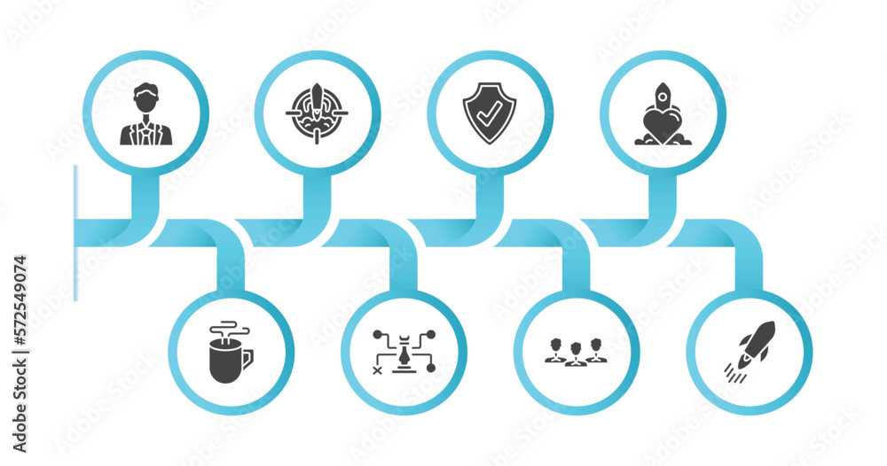 editable filled icons with infographic template. infographic for ...
