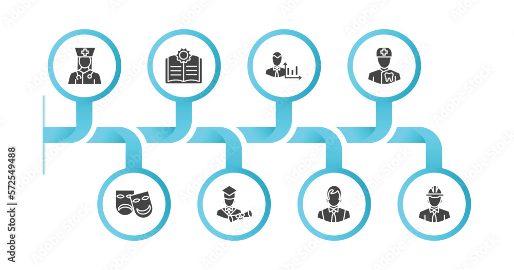 editable filled icons with infographic template. infographic for ...