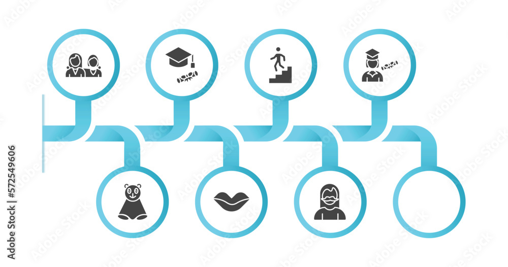 editable filled icons with infographic template. infographic for people ...