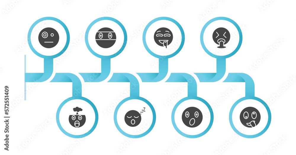 editable filled icons with infographic template. infographic for emoji ...