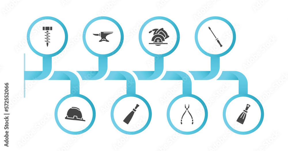 editable filled icons with infographic template. infographic for ...