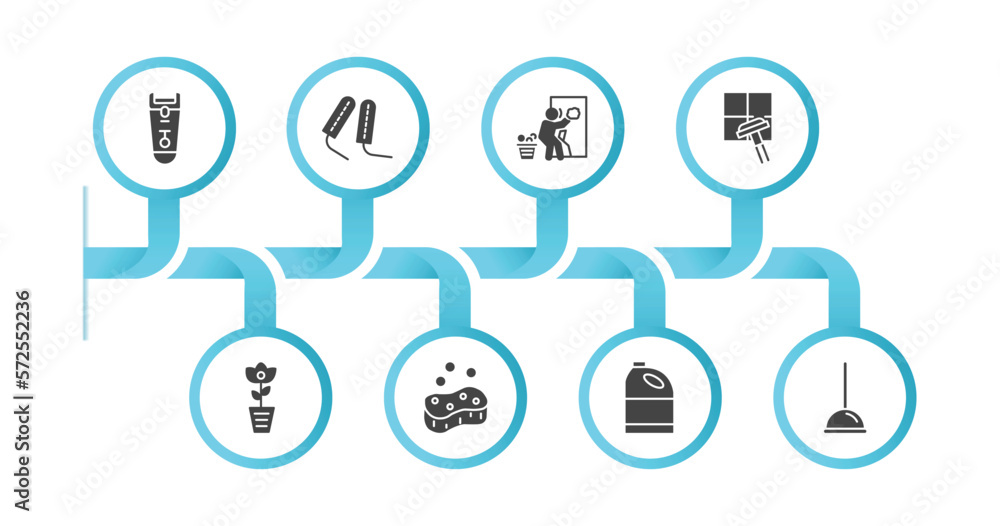 editable filled icons with infographic template. infographic for ...