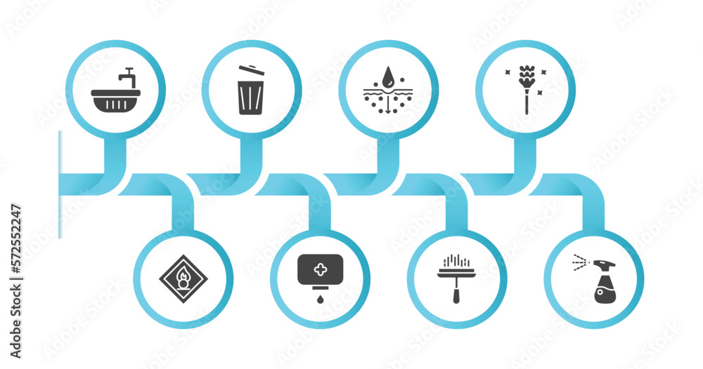 editable filled icons with infographic template. infographic for ...
