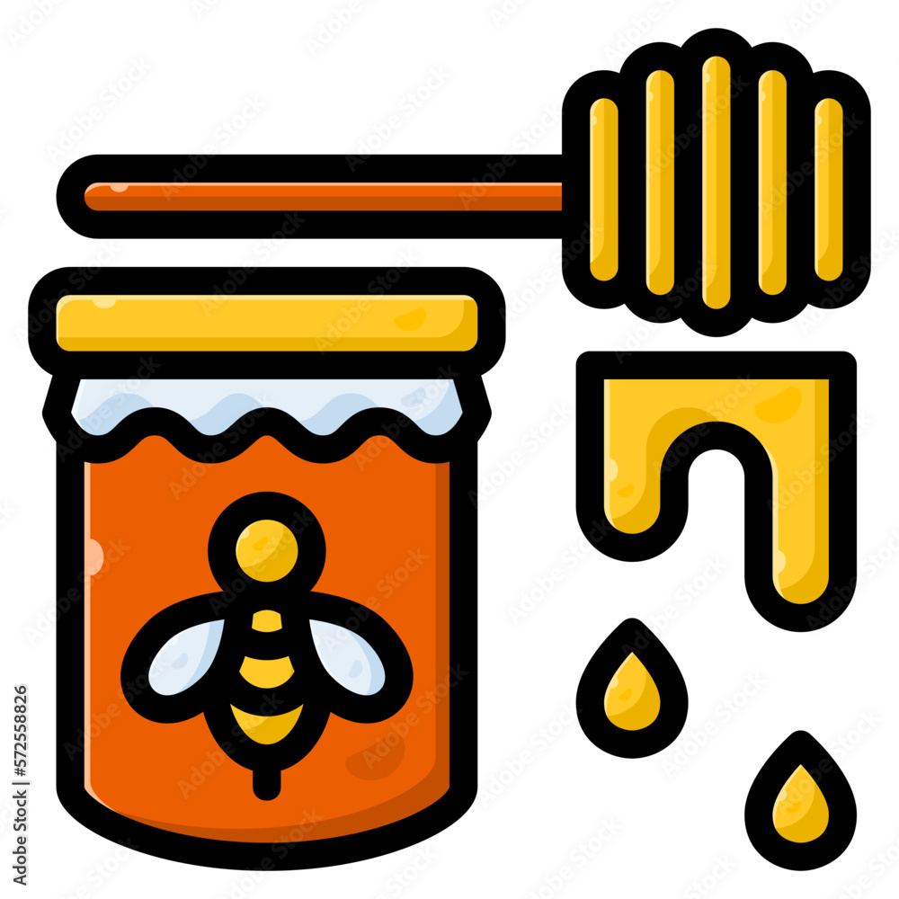 Honey icon for food, allergy, allergen, nutrition, organic and seafood ...